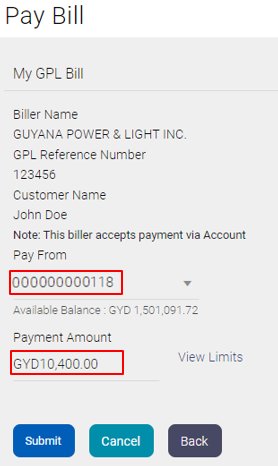 Bill Payments - GBTI