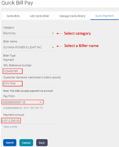 Bill Payments - GBTI